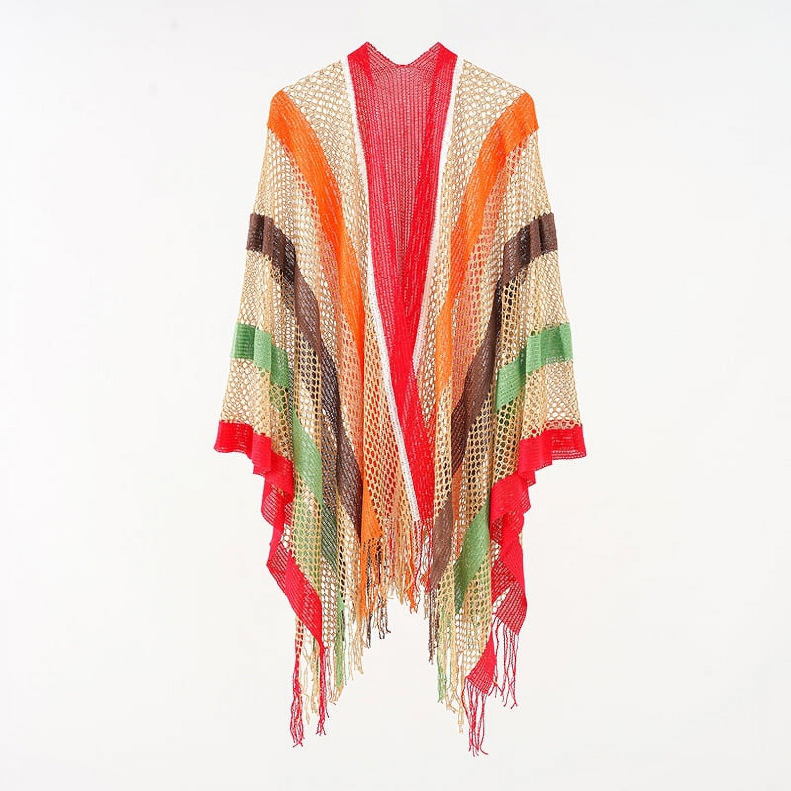 LinYooLi Colorful Hollow Shawl Spring/Summer Fashion Shawl Sunscreen ...