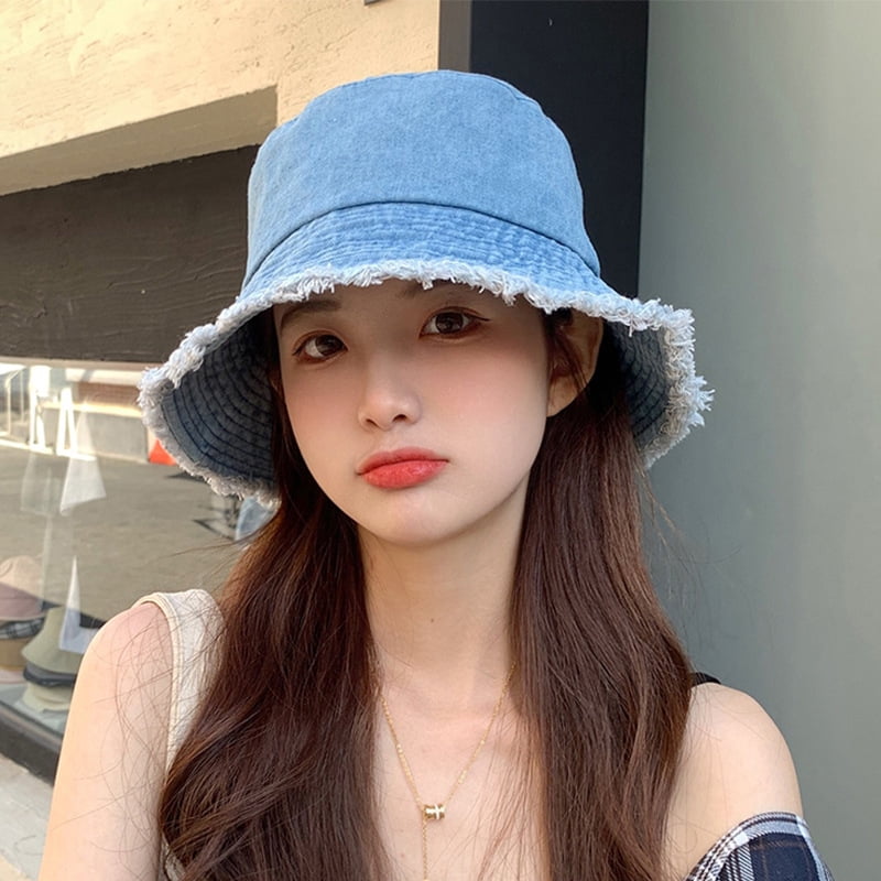 LinYooLi Cowboy Fisherman Hat Female Summer Small UVs, Sun Hat Trend ...