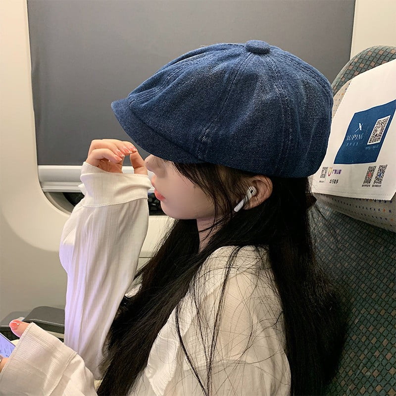 LinYooLi Cowboy Forward Hat Female Autumn And Winter Version Of The ...