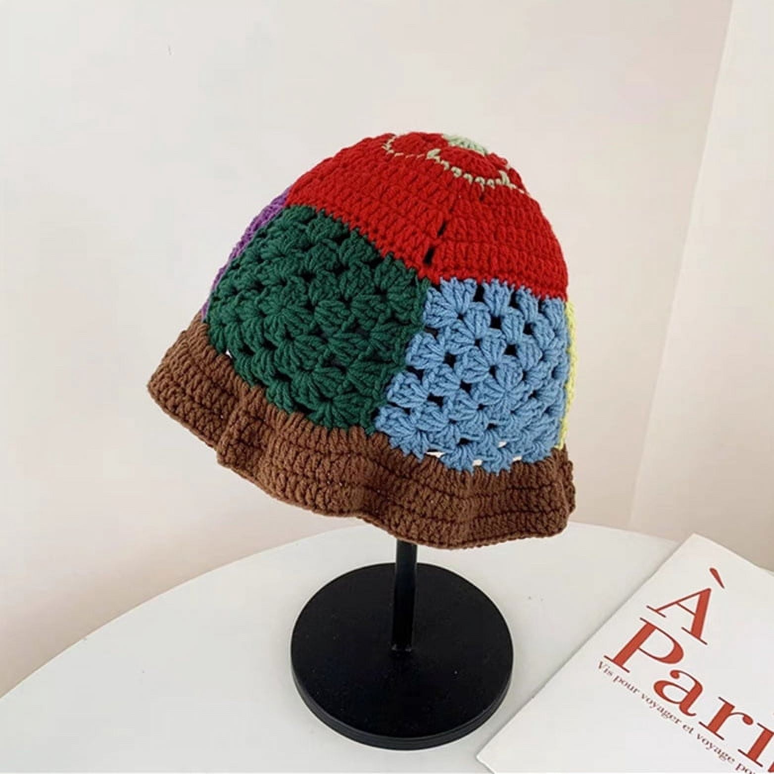 LinYooLi Design, Color Colored Lace Handmade Knitted Wool Hat Female ...