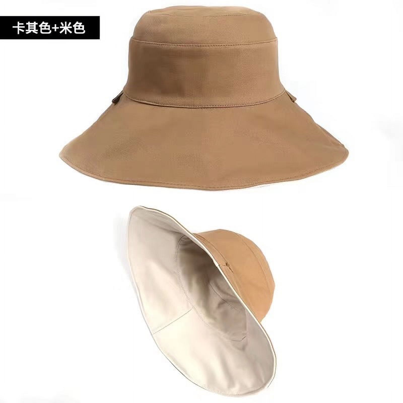 LinYooLi Double Sided Fisherman Hat Female Big Hat Versatile Sunscreen ...