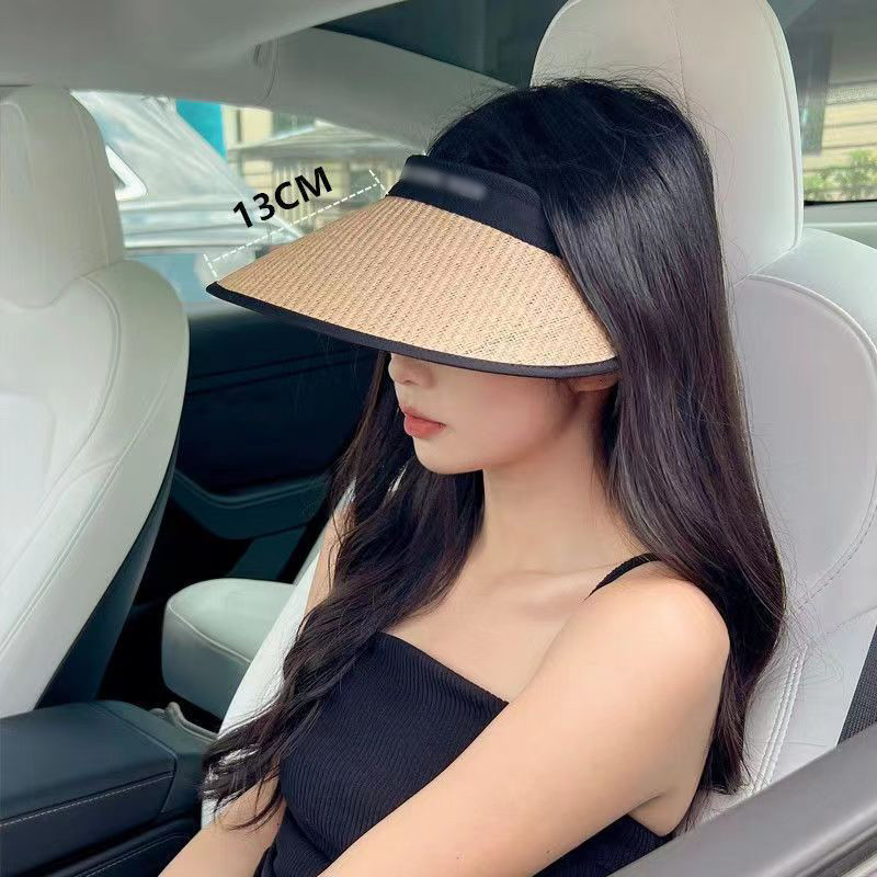 LinYooLi Double Sided UV Resistant Empty Top Sunscreen Hat For Women In ...