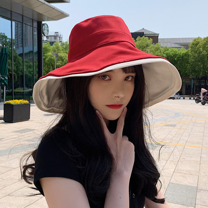 LinYooLi Fisherman Hat Girl Spring And Summer Sunshine Sunshine UVs ...