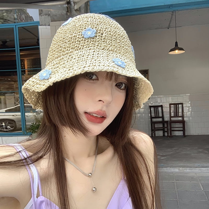 LinYooLi Fisherman Straw Hat Female Summer Little Fresh Sun Sun ...