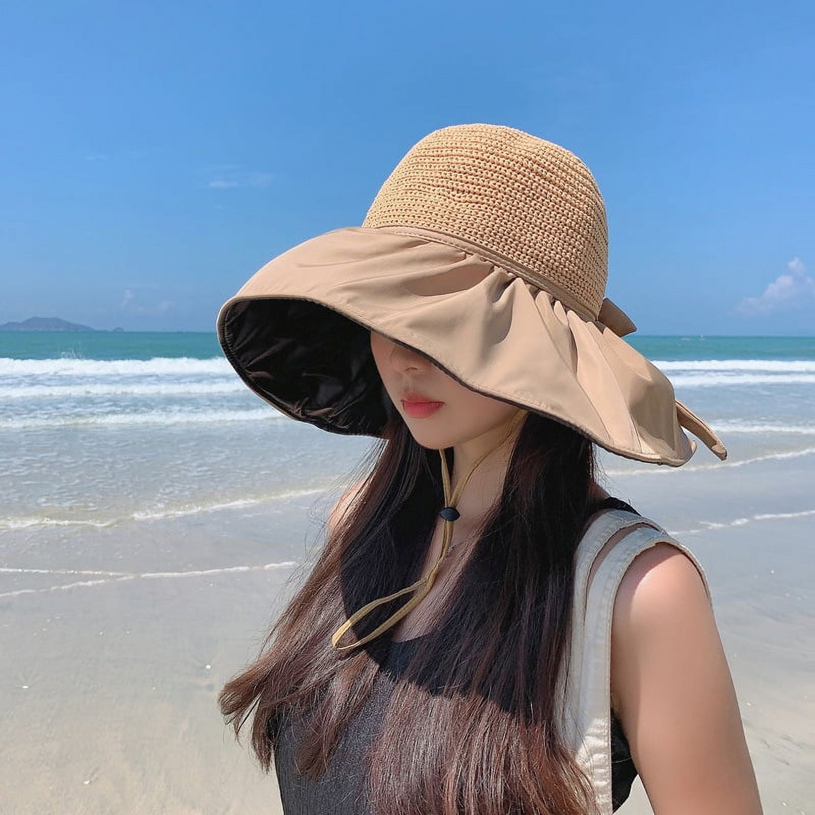 LinYooLi Hat With Black Rubber Sun Protection, UV Protection, Face ...