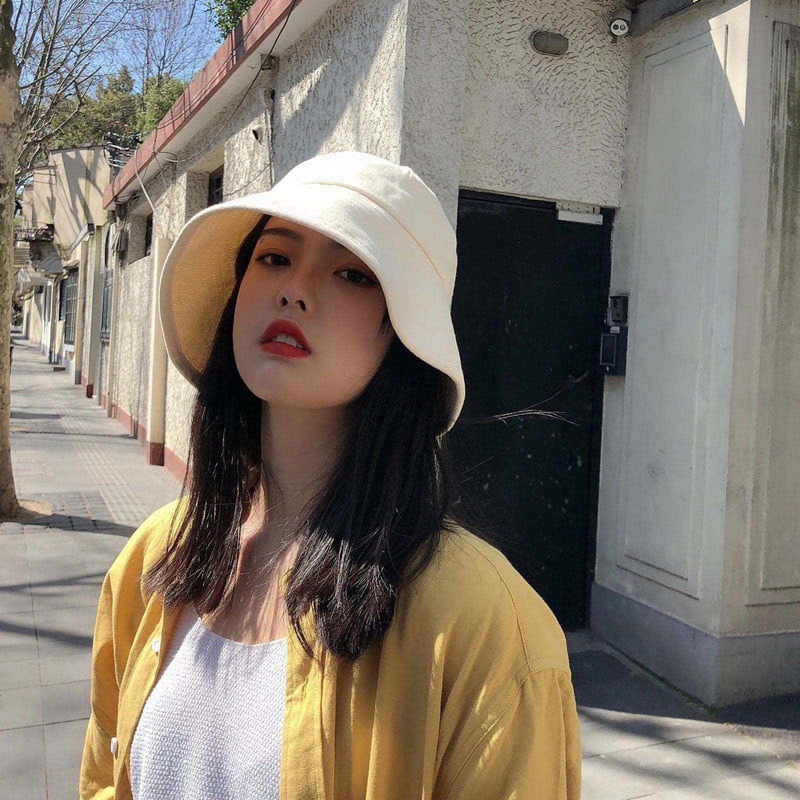 LinYooLi Hat Female Big Eaves Shaded Face Fisherman Hat Sunscreen Hats ...