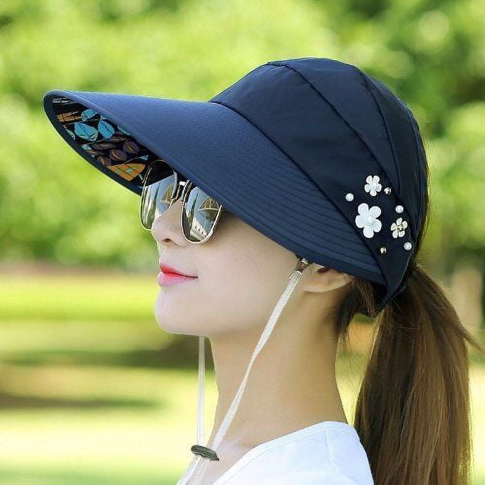 LinYooLi Hat Female Han Guo Sunscreen Covers Face Sun Hat Shading Empty ...