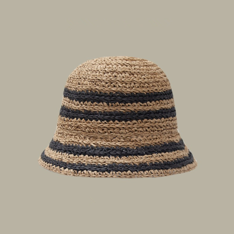 LinYooLi Hat Female Version Of Casual Large Eaves Striped Sedaning Cap ...