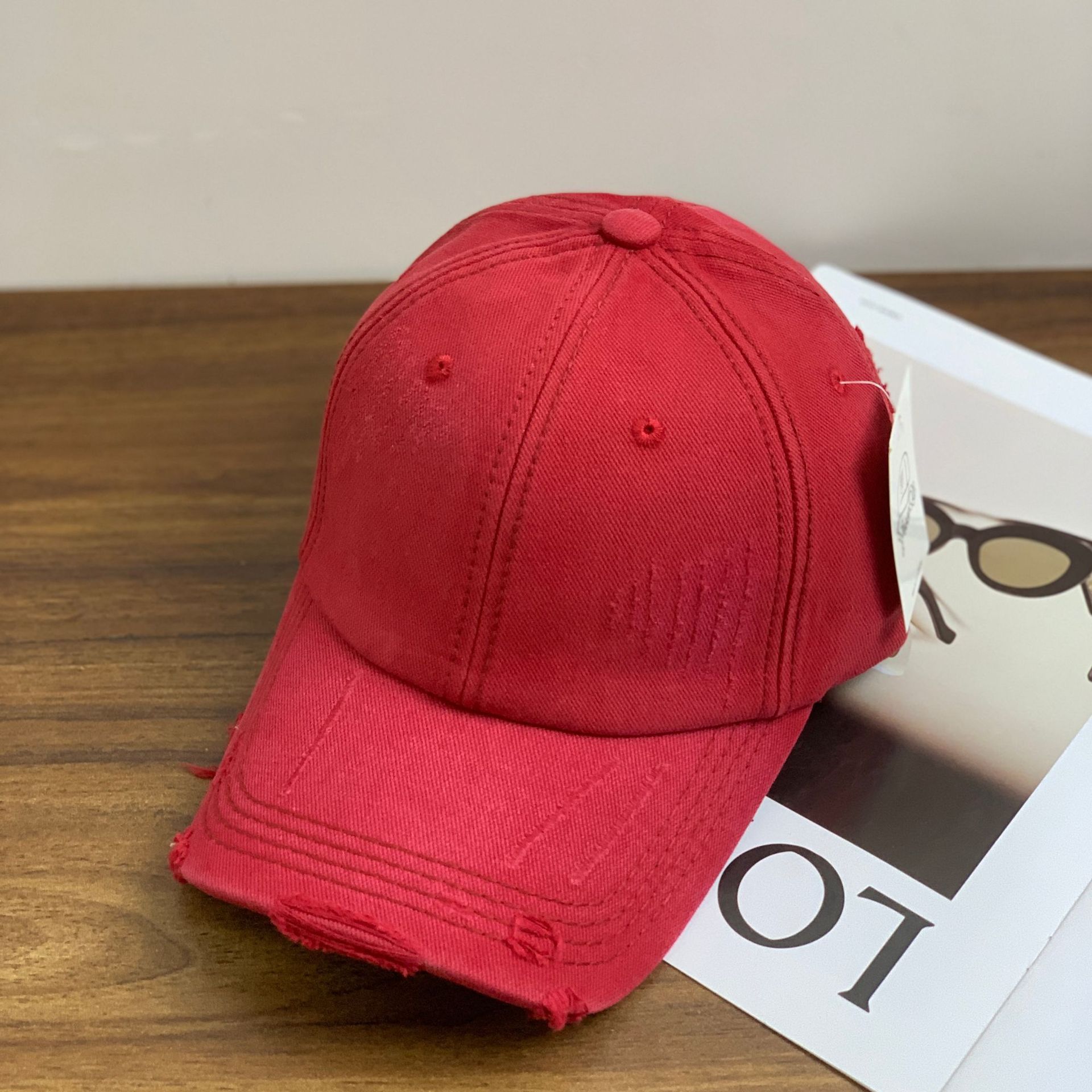 LinYooLi Hat Girl Spring And Summer Water Washing The Cave Denim Solid ...