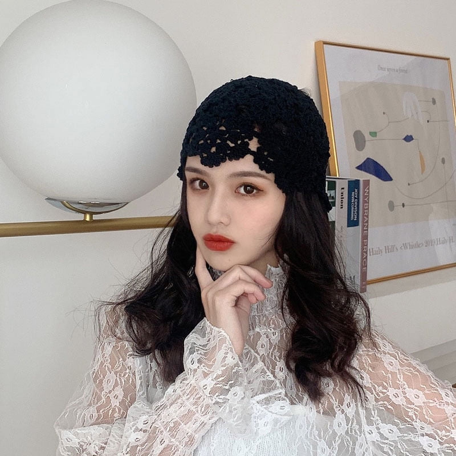 LinYooLi Hollow Hook Flower Bao Tou Hat Ms. Version Permanent Sunscreen ...