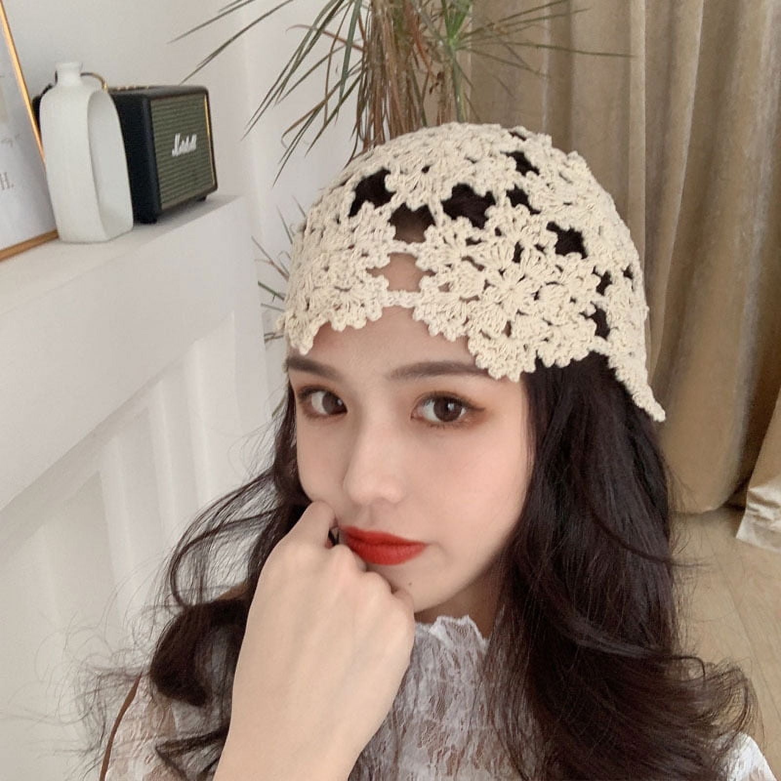 LinYooLi Hollow Hook Flower Bao Tou Hat Ms. Version Permanent Sunscreen ...