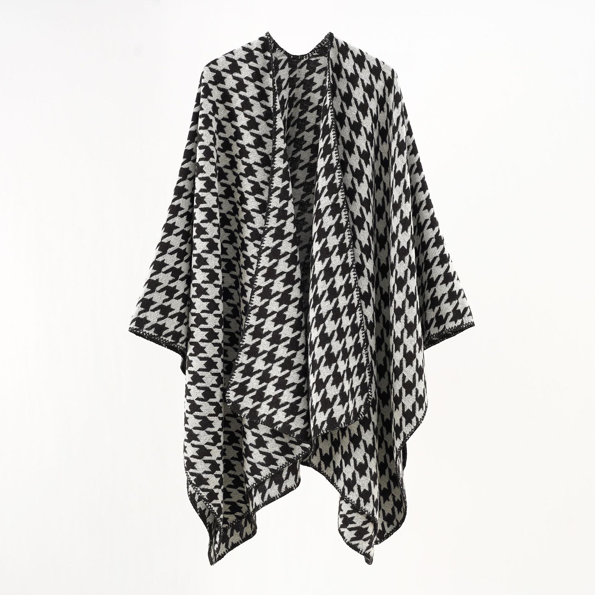 LinYooLi Imitation Cashmere Split Scarf, Women's Cape, Summer Office ...