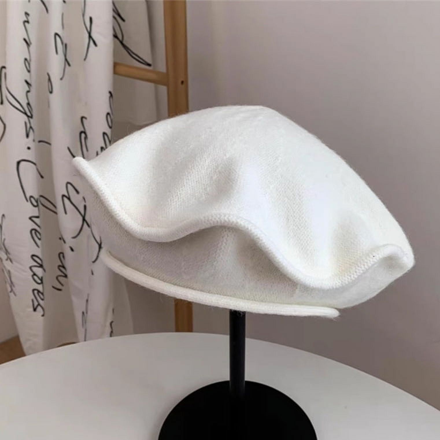 LinYooLi Knitted Beret Women In Autumn And Winter Big Head Surround ...