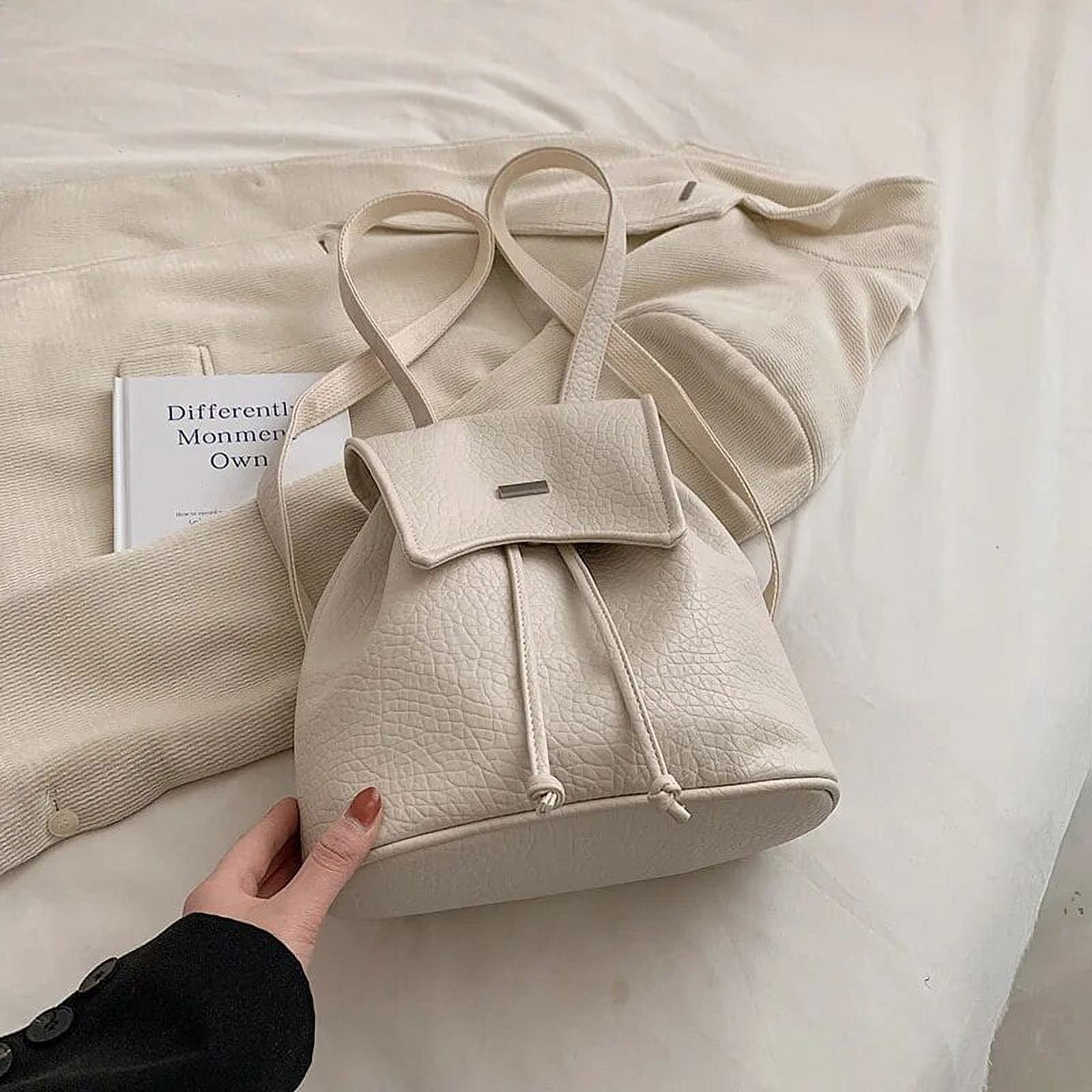 LinYooLi Korean Leather Backpack Women's New Trendy College Student ...