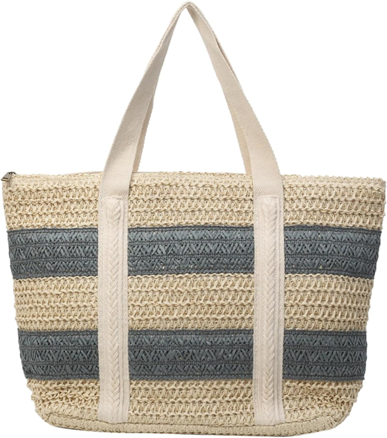 LinYooLi Large Straw Beach Bag for Women Summer Woven Tote Bag Shoulder ...