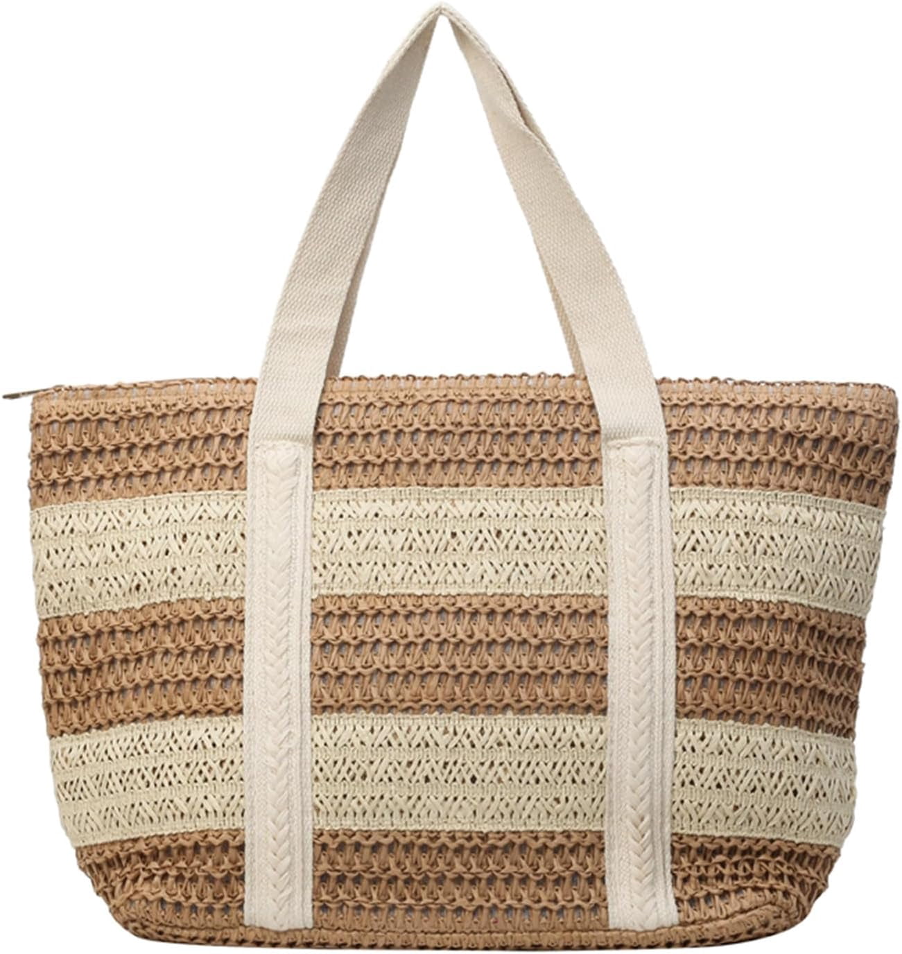 LinYooLi Large Straw Beach Bag for Women Summer Woven Tote Bag Shoulder ...