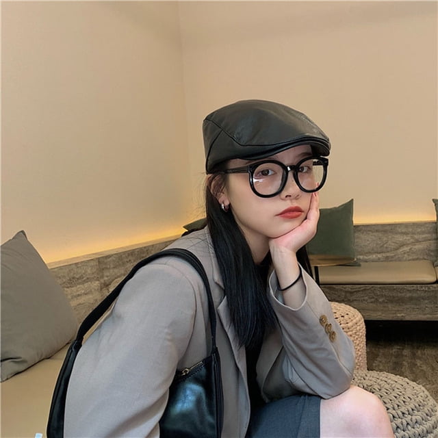 LinYooLi Leather Berets, Women’S Fall/winter Duck Caps, Forward Caps ...