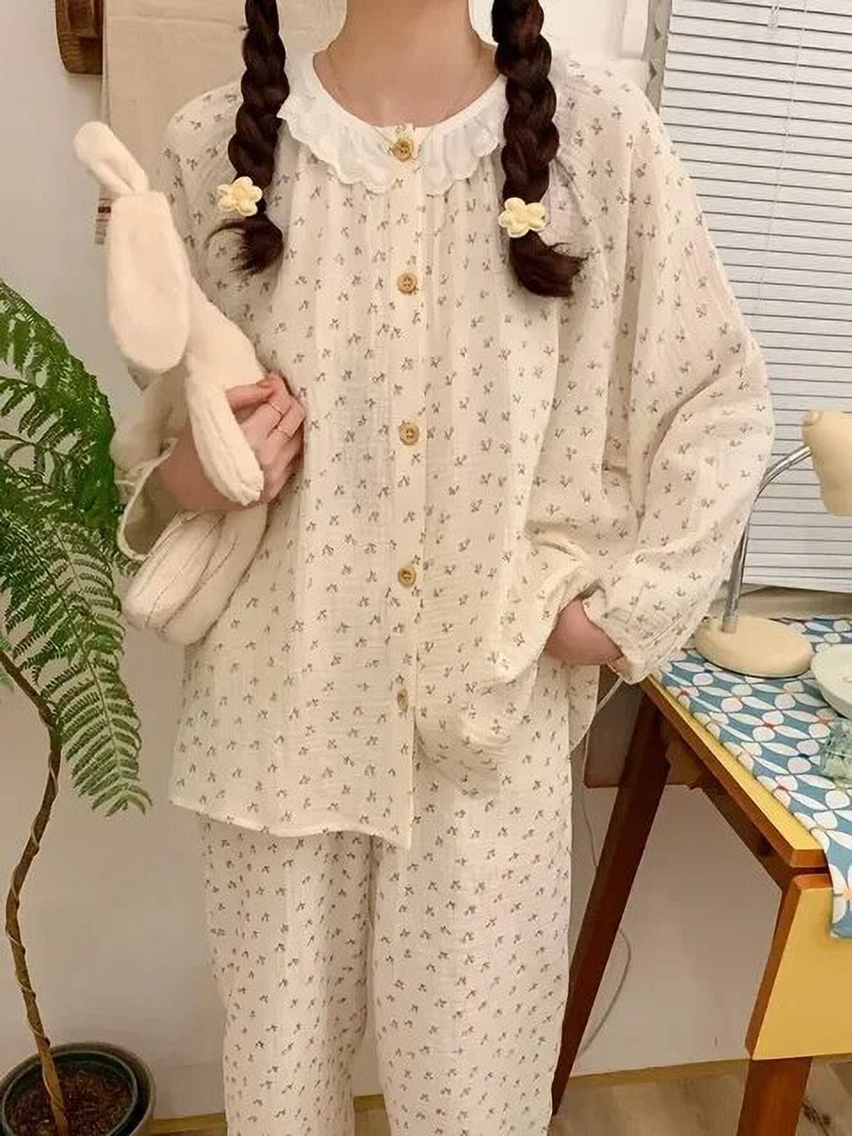 Linyooli Long Cute Princess Vacation Autumn Sleeve Women Lace Sleep