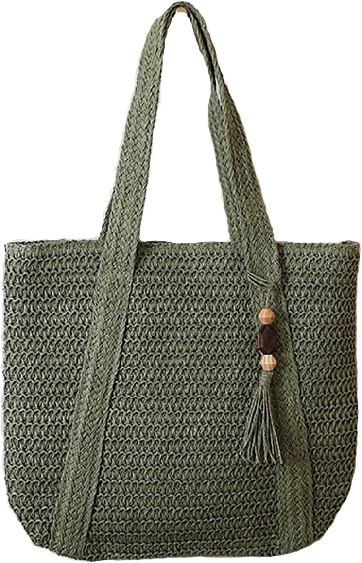 LinYooLi Machine Weaving Solid Color Woven Bag Hundred Large Capacity ...
