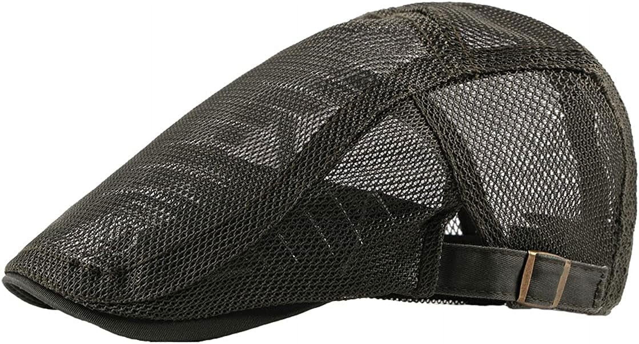 LinYooLi Man's Flat Cap Breathable Summer Beret Newsboy Cap Driving Cap ...