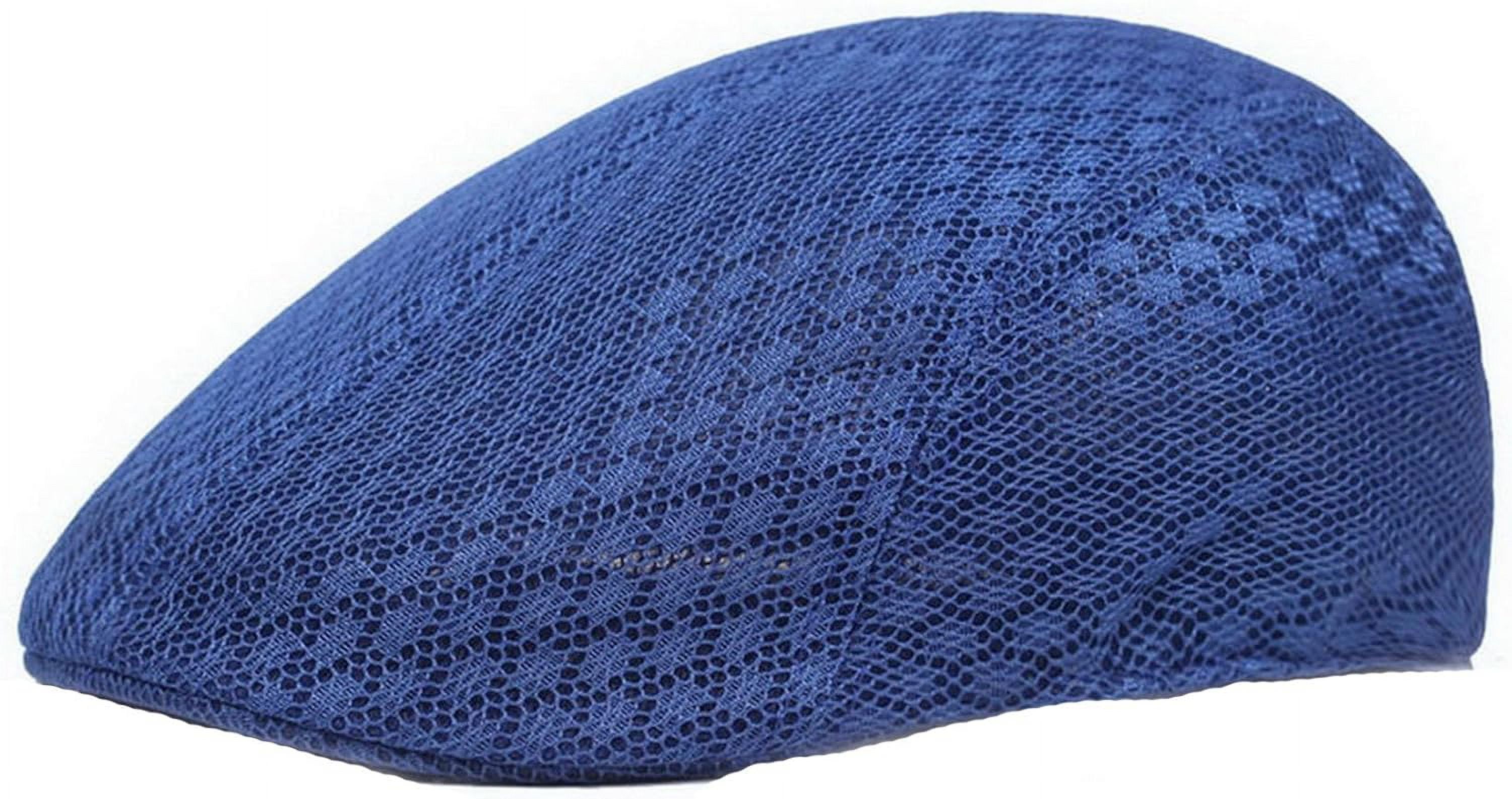 LinYooLi Men's Mesh Duckbill Newsboy Beret Solid Ivy Cap Cabbie Driving ...