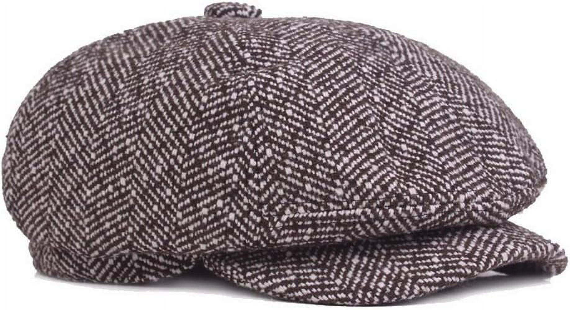 LinYooLi Men's Peaked Beret Cap Newsboy Cabbie Golf Cap Ivy Baker Boy ...
