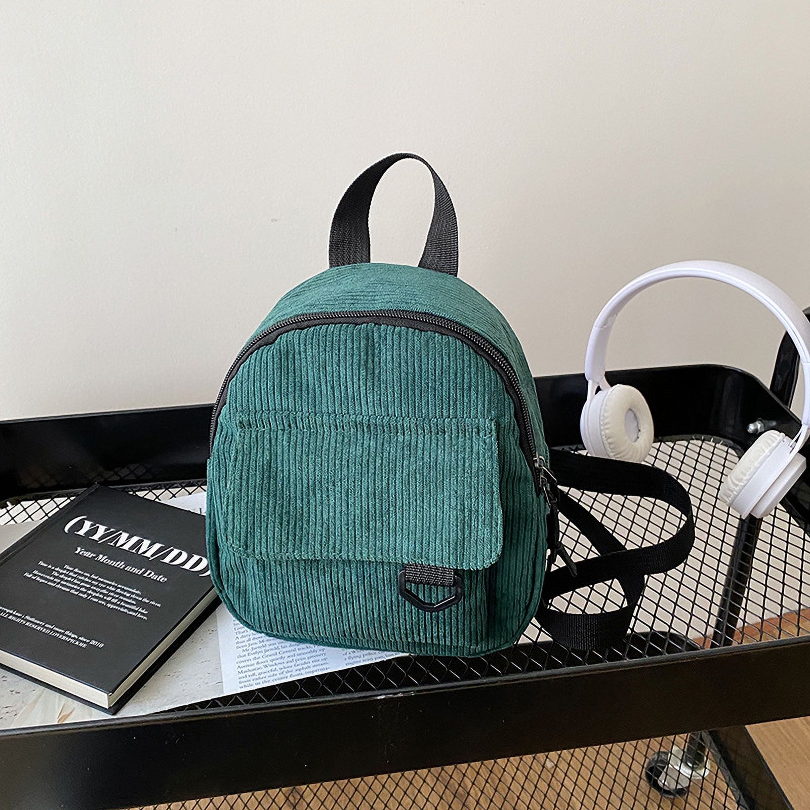 LinYooLi Mini Backpack Small Fresh Casual Corduroy Single Shoulder Bag ...