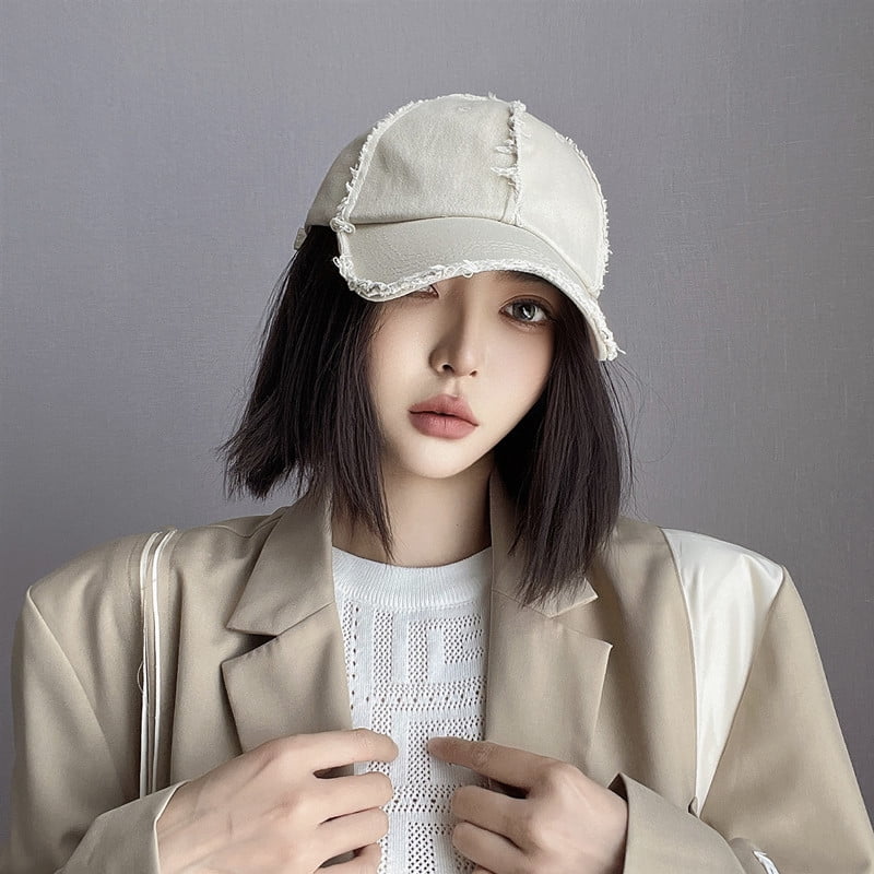 LinYooLi Modern Wool Edge Peaked Hat Wild Face Face, Small Personality ...