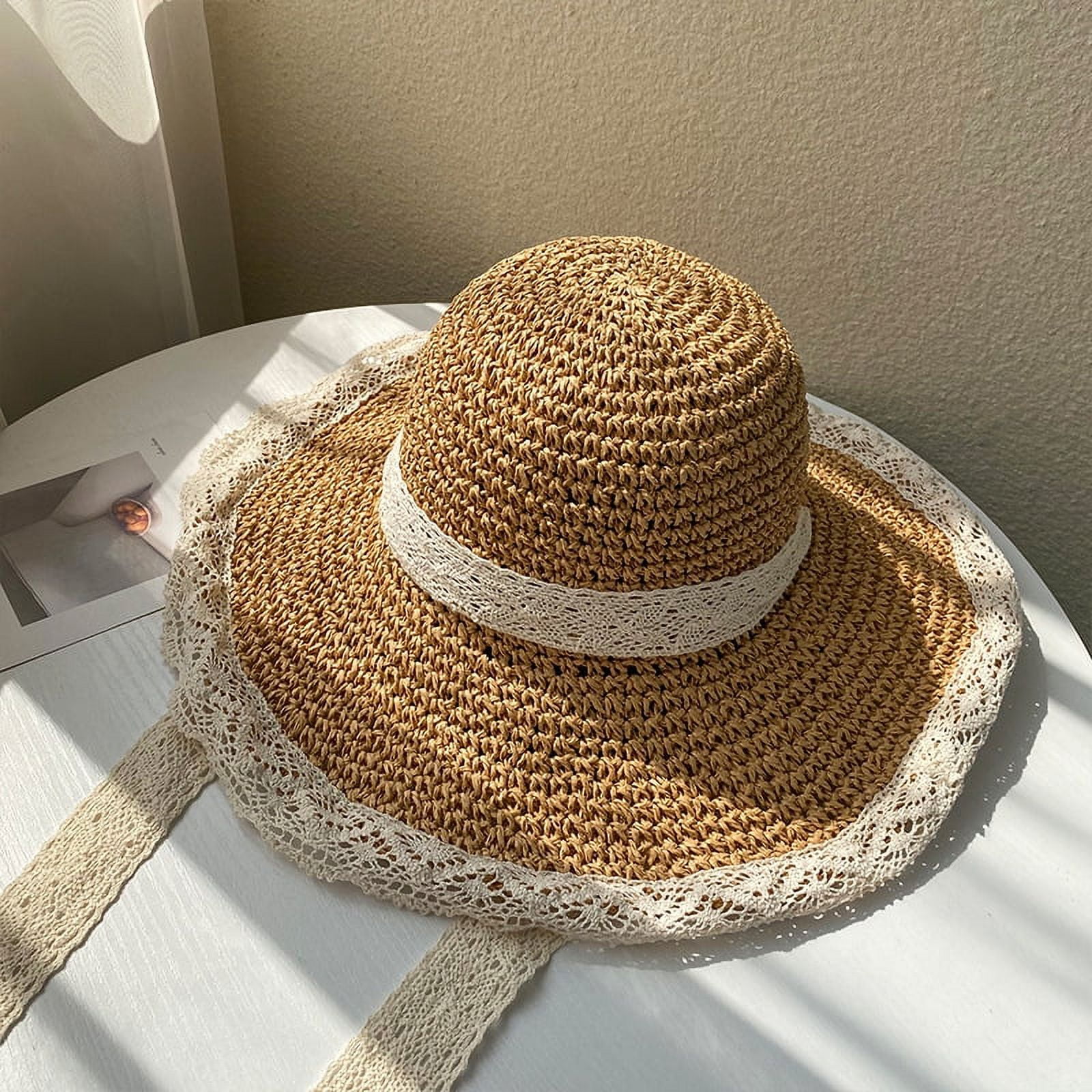 LinYooLi New Hat Ms. Version Of Chao Lace Straw Hats Very Summer Summer ...