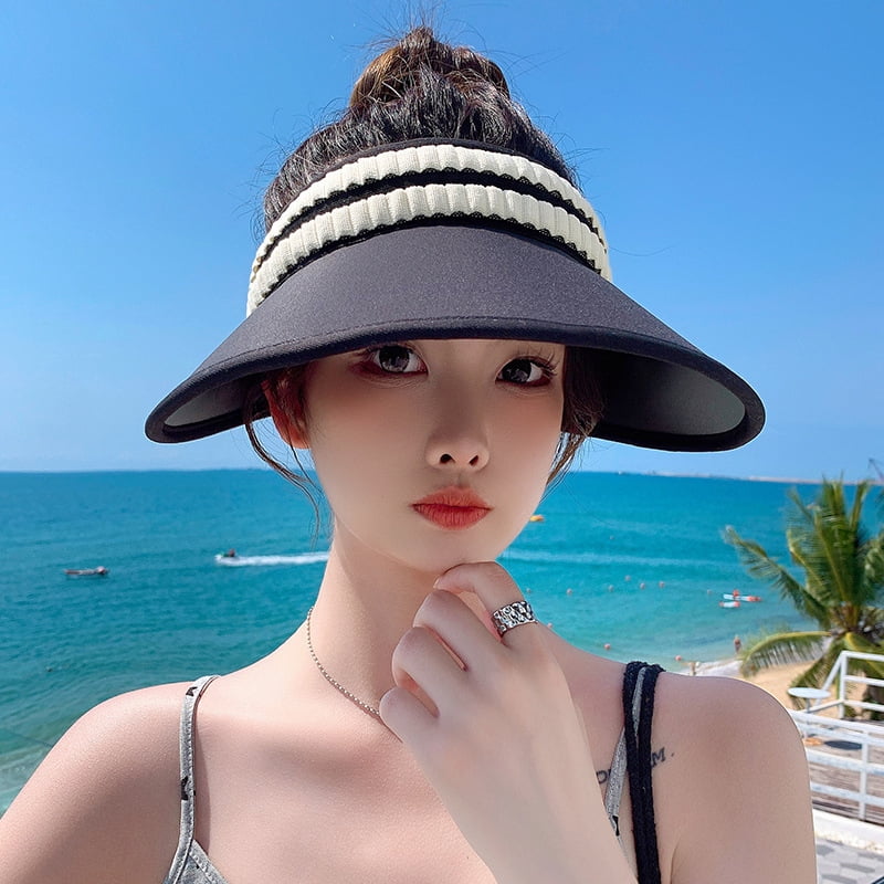 LinYooLi New Summer Beach Outing With UV Protection UPF50+empty Top Hat ...