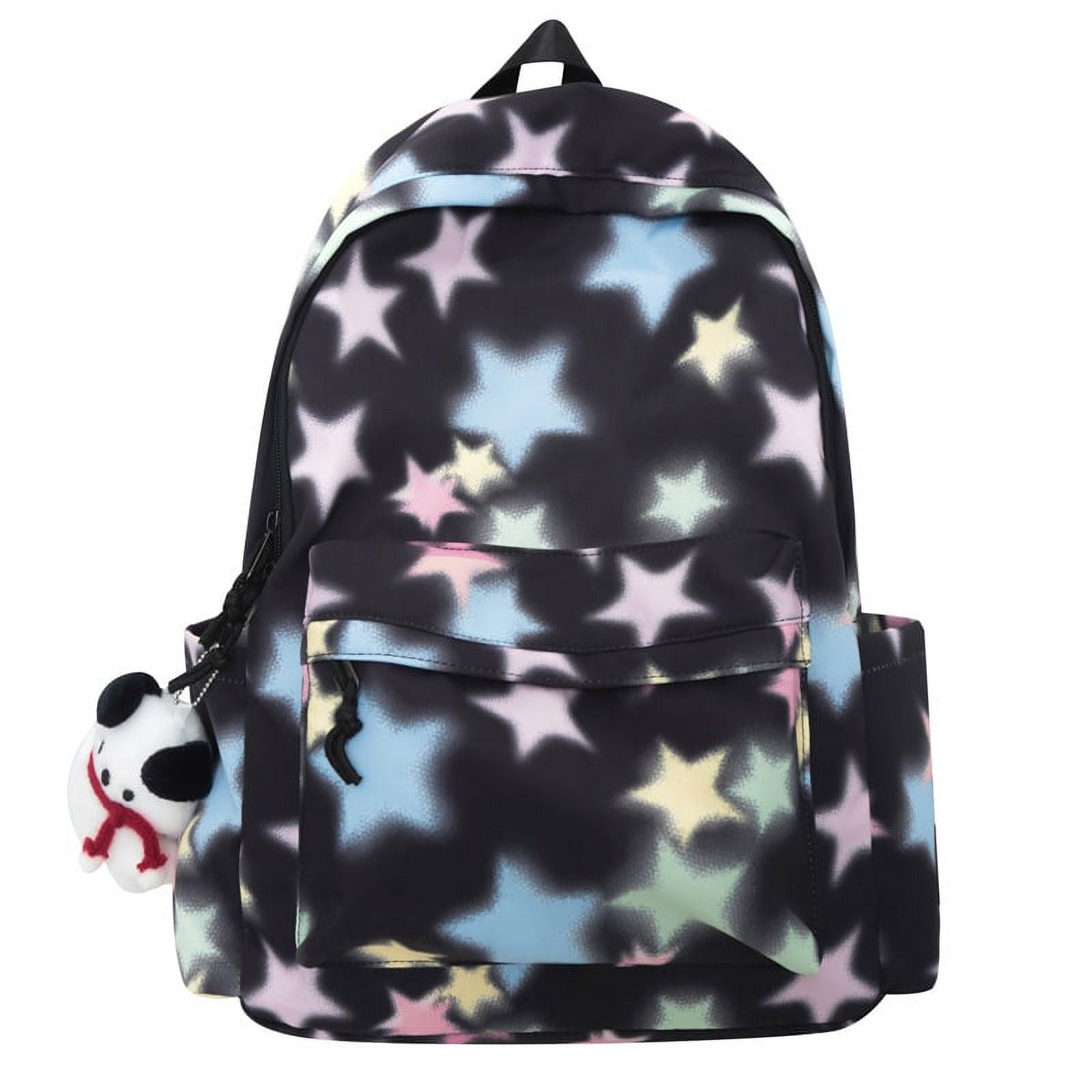 LinYooLi Painted Star Backpack For Women's Trend Middle And High School ...