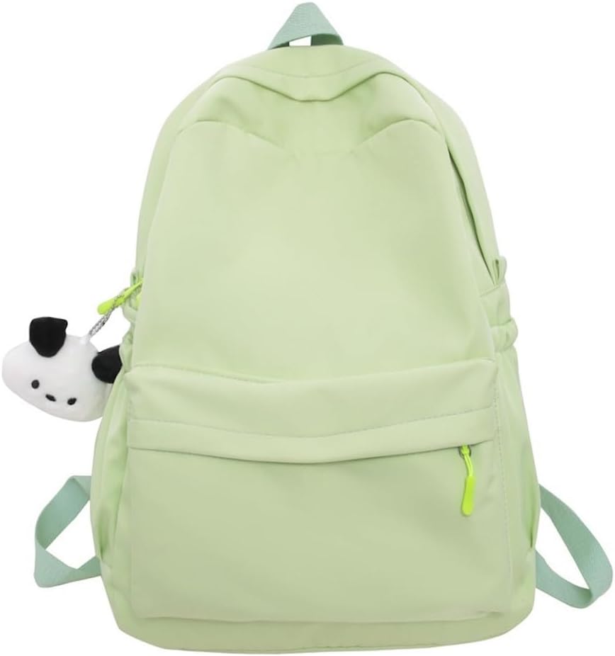 LinYooLi Preppy Backpack with Plushies Cute Aesthetic Backpack Solid ...