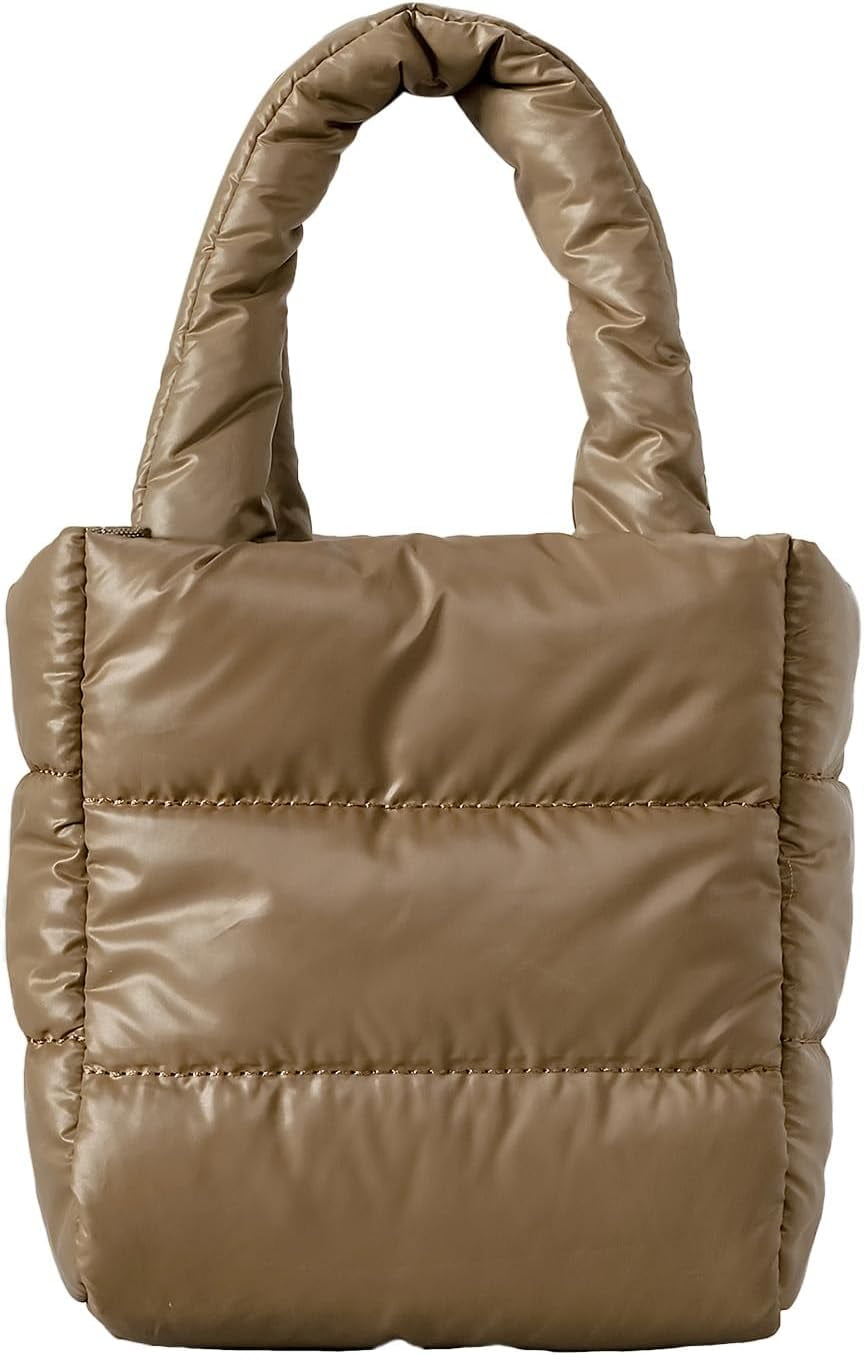 LinYooLi Puffer Tote Bag, Mini Puffy Bags for Women Light-Weight Winter ...