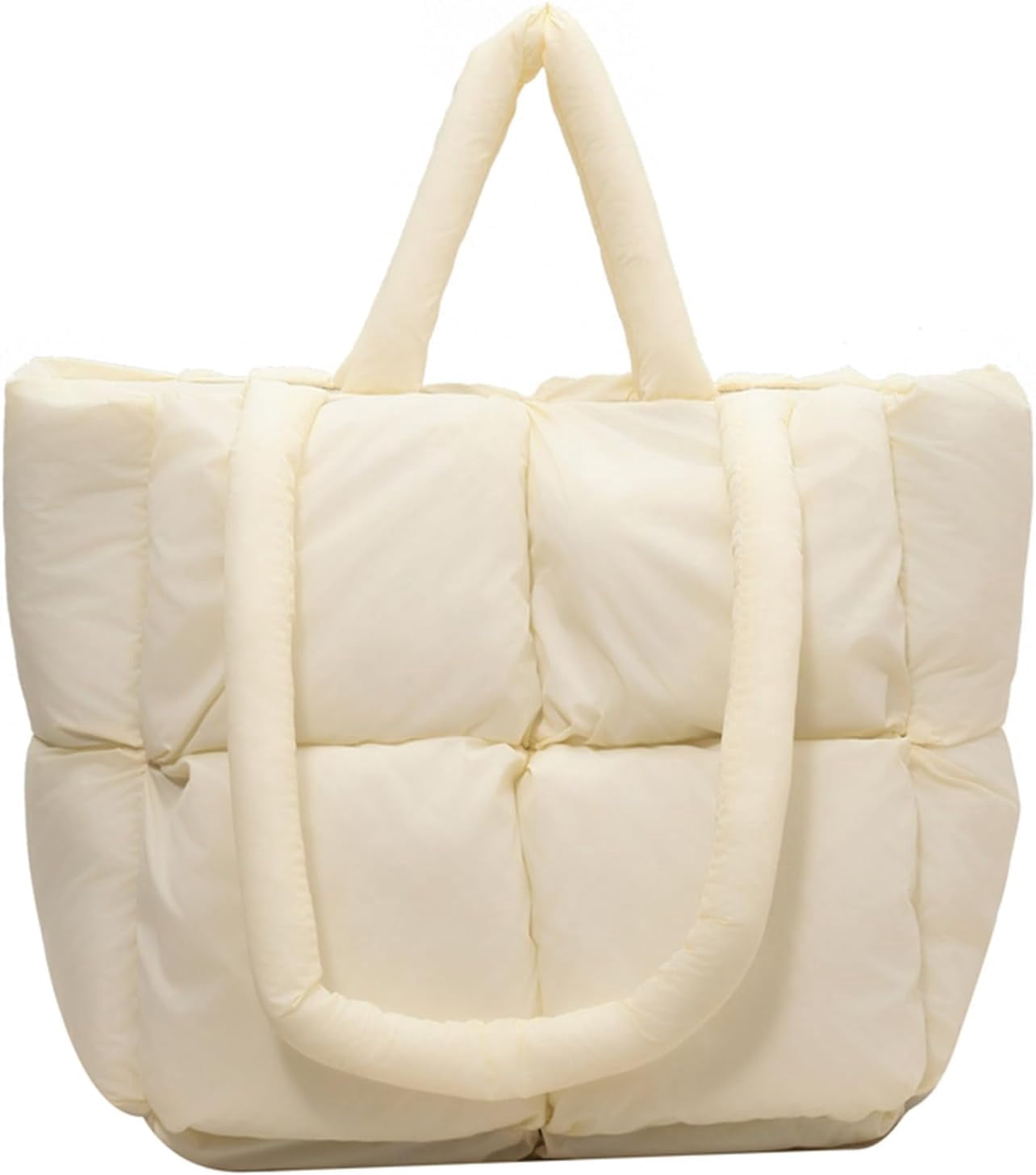 LinYooLi Puffer Tote Bag Trendy Puffer Bag for Women Light Down Filled ...