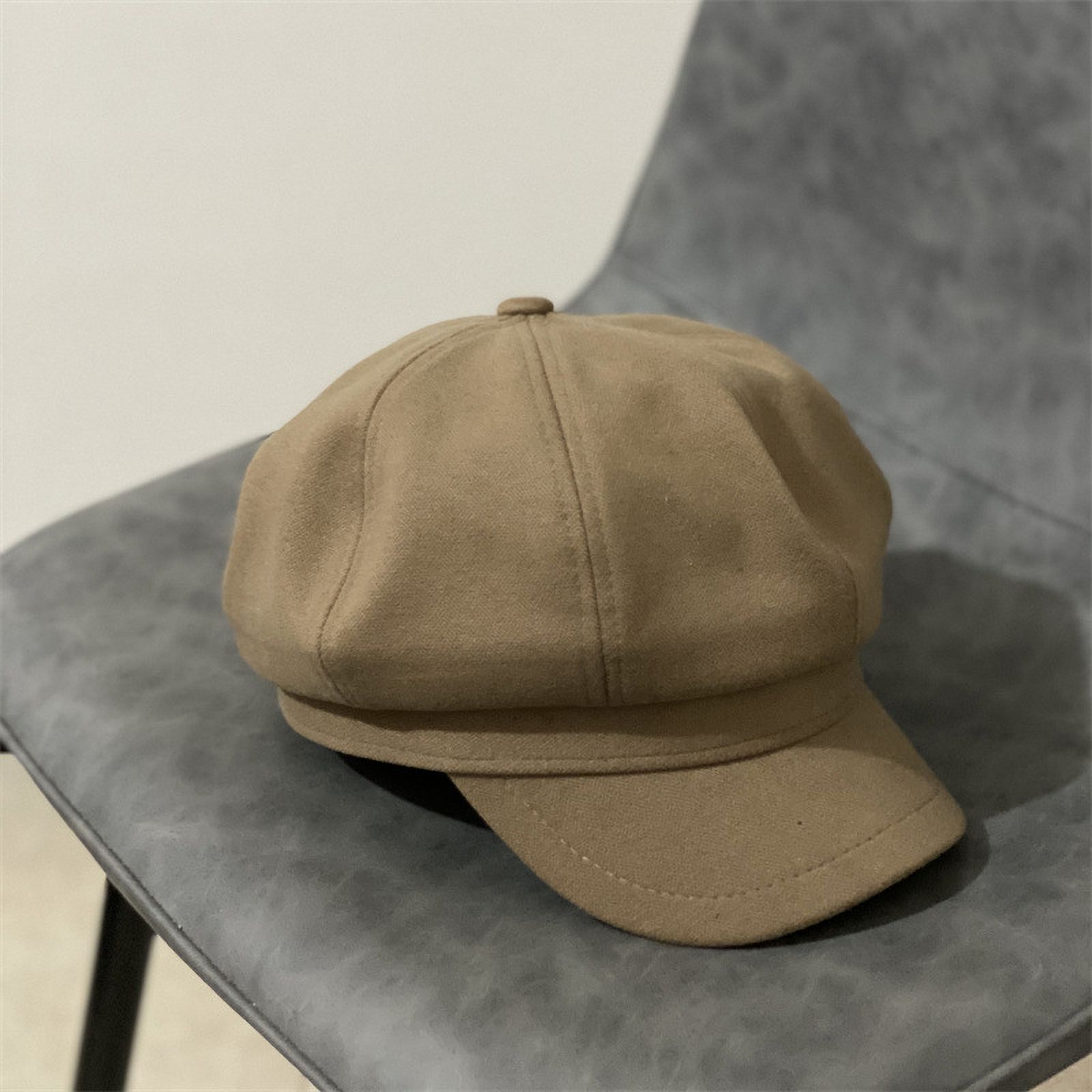 LinYooLi Pure Colored Octagonal Hat Female Autumn And Winter Day ...