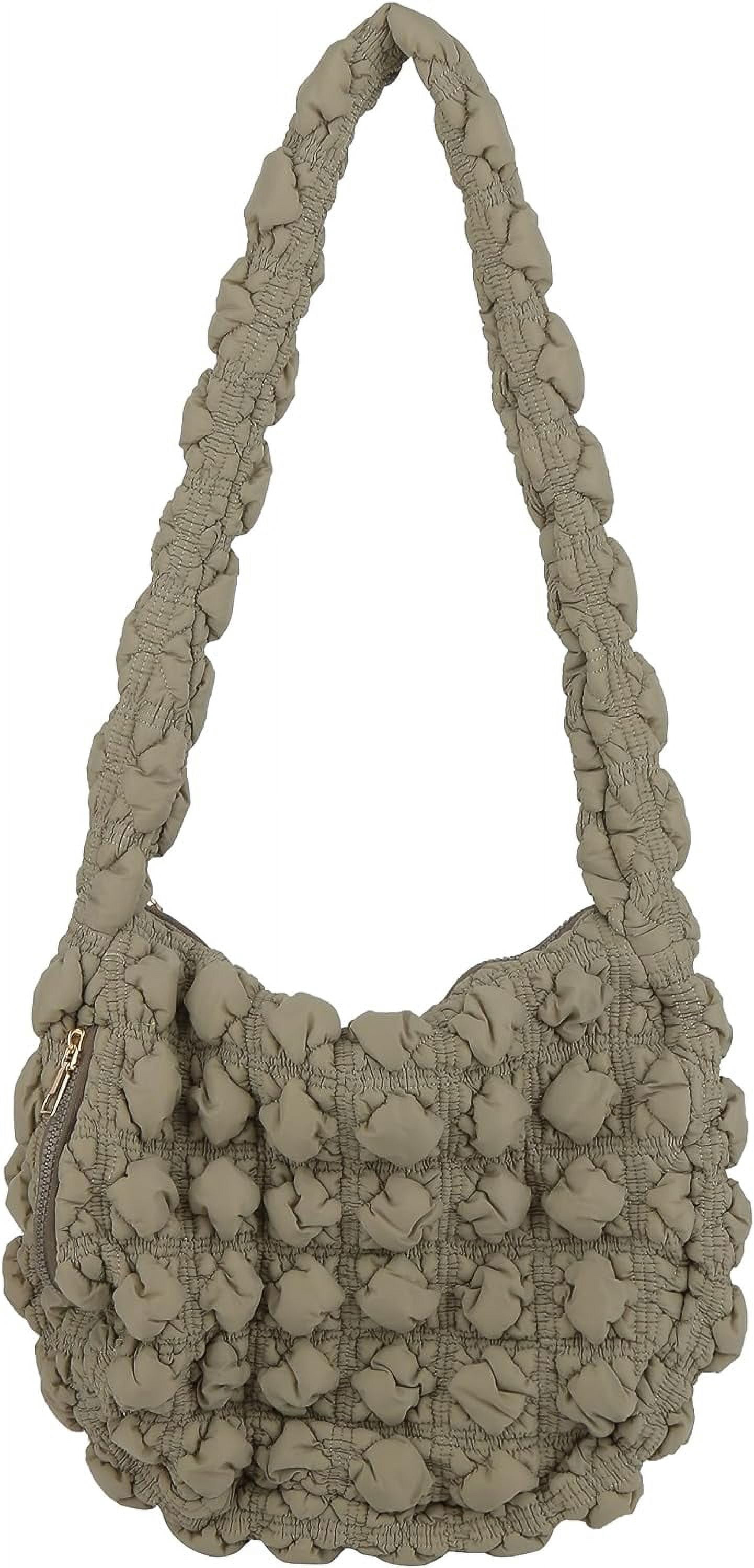 LinYooLi Quilted Tote Bag for Women, Soft Puffer Tote Bag Lightweight ...