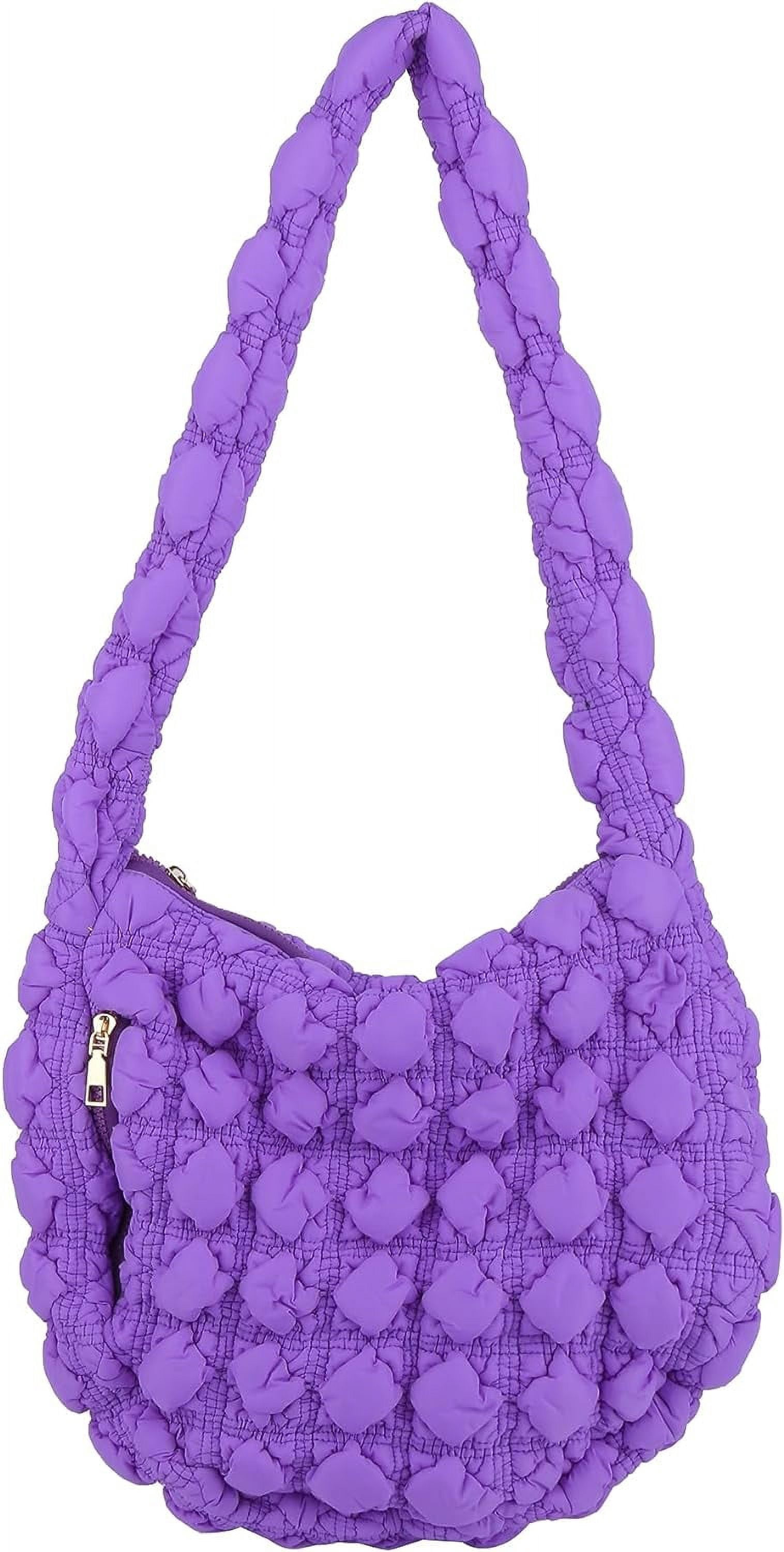 LinYooLi Quilted Tote Bag for Women, Soft Puffer Tote Bag Lightweight ...