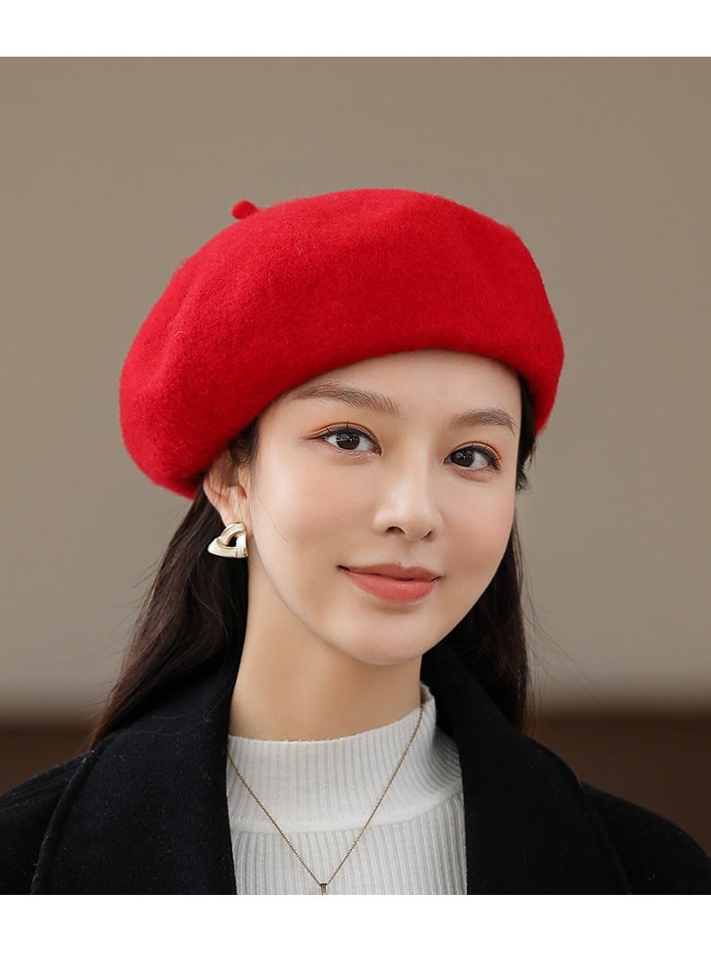 LinYooLi Rabbit Hair Beret Internet Celebrity Female Autumn And Winter ...