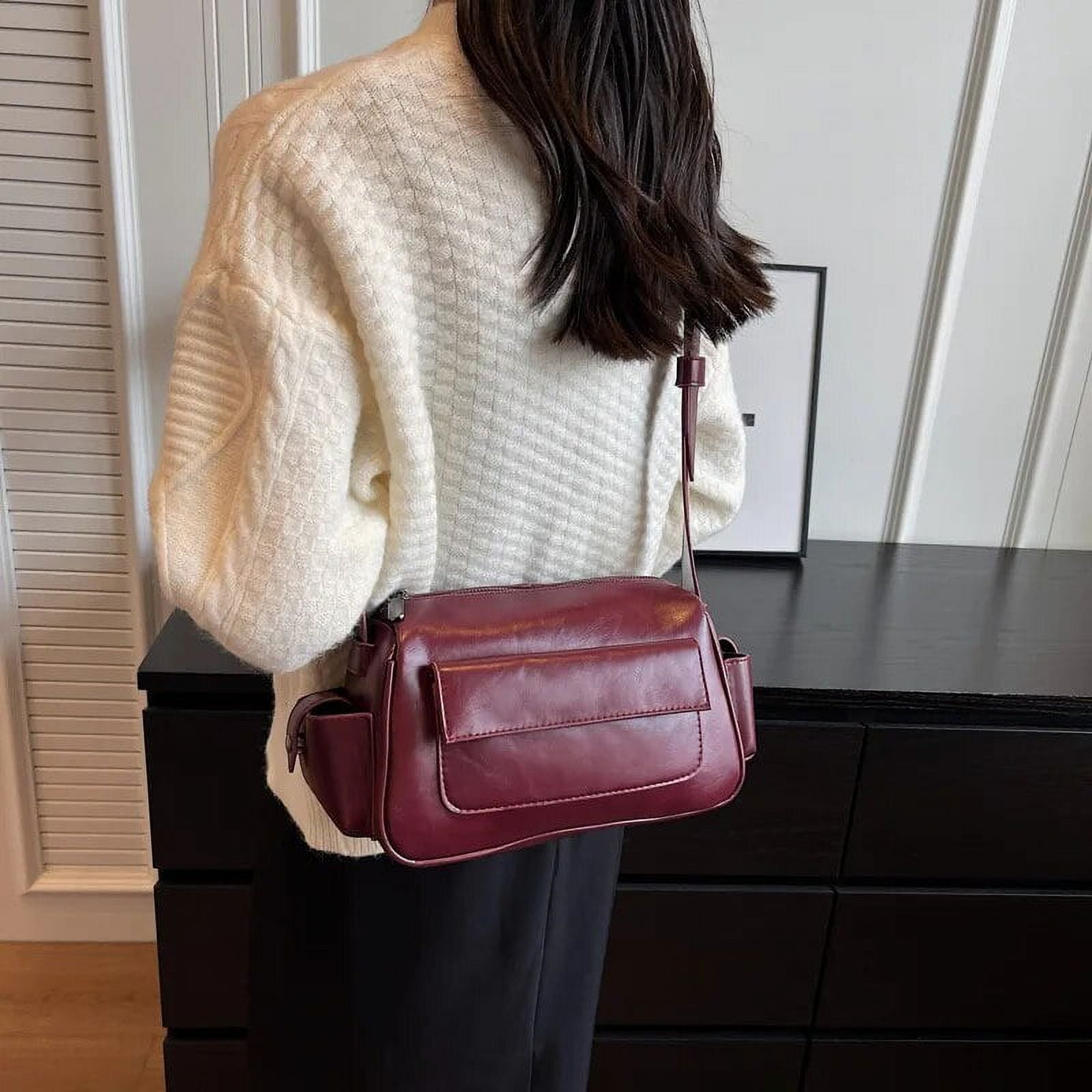 LinYooLi Red Crossbody Bag for Women's Autumn Winter New Large Capacity ...