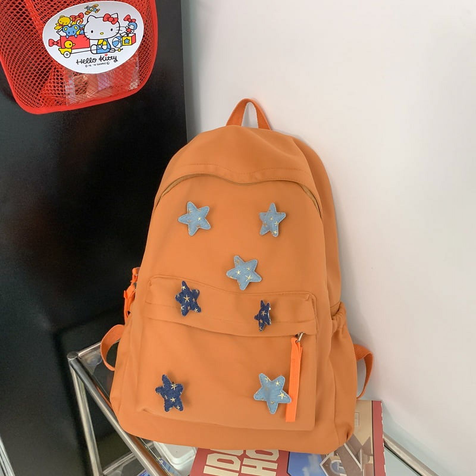 LinYooLi Soft Girl Homemade Five Pointed Star Backpack For Junior High ...