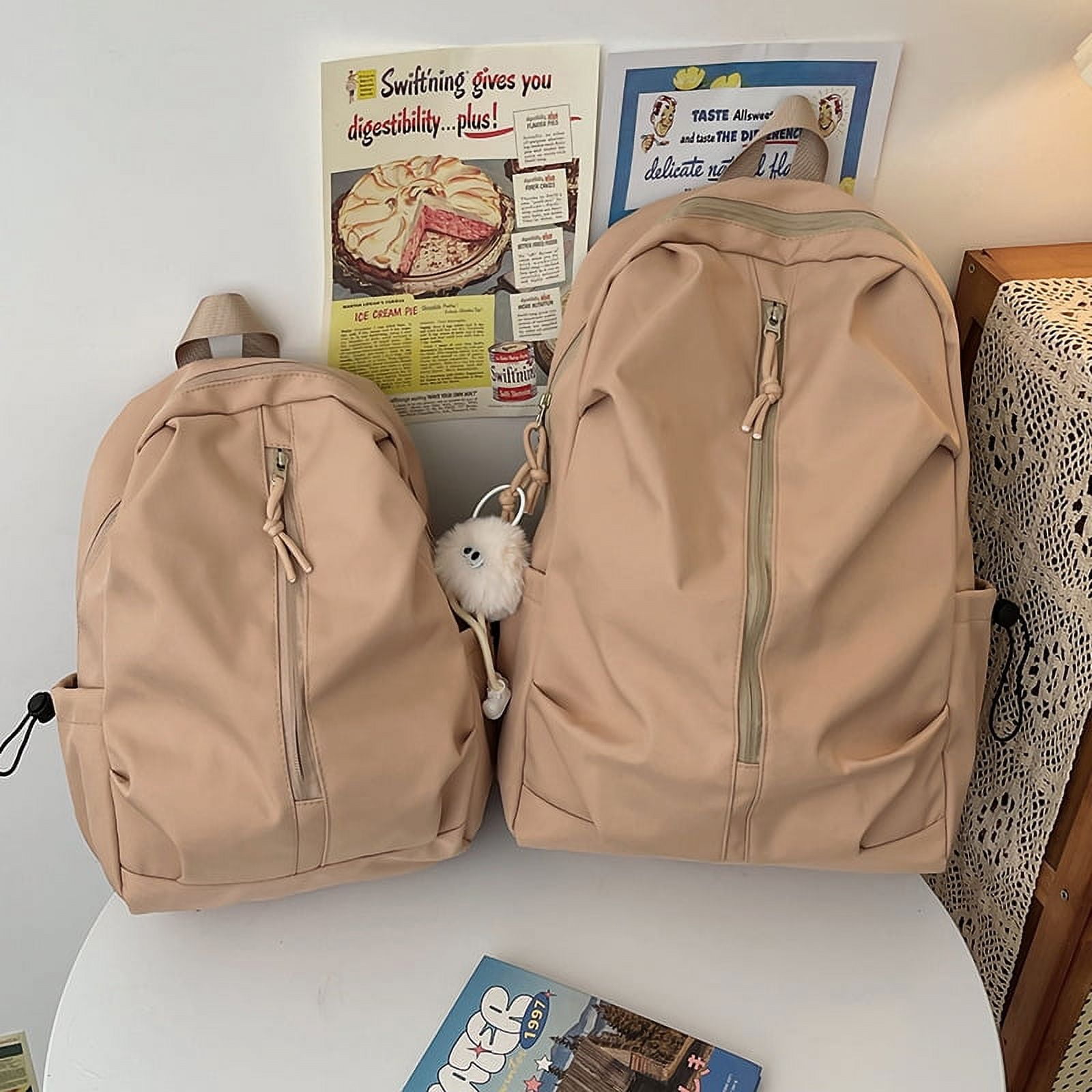 LinYooLi Spring Simple Junior High School Student Backpack With Large ...