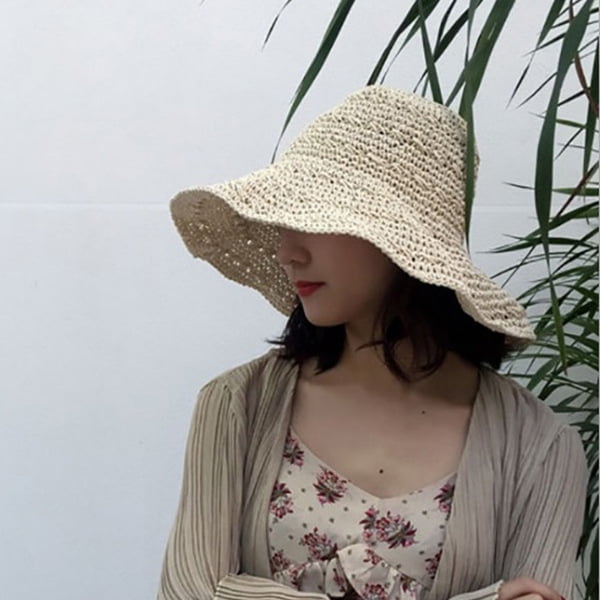 LinYooLi Straw Hat Female Summer Edition InterWoven Sunflow Fisherman ...