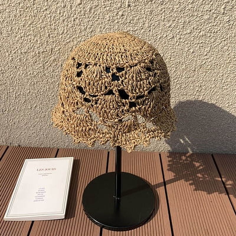 LinYooLi Straw Hat Summer Hollow Grass Editing Short Beach Shading ...