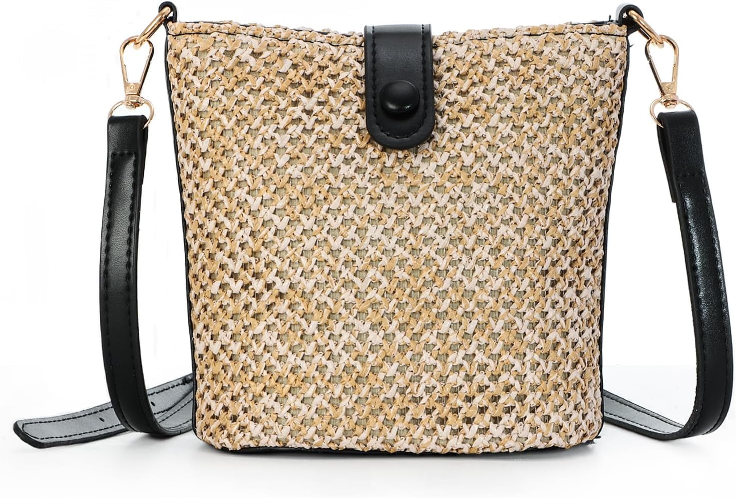 LinYooLi Straw Woven Crossbody Bag Purse for Women,Small Handmade ...