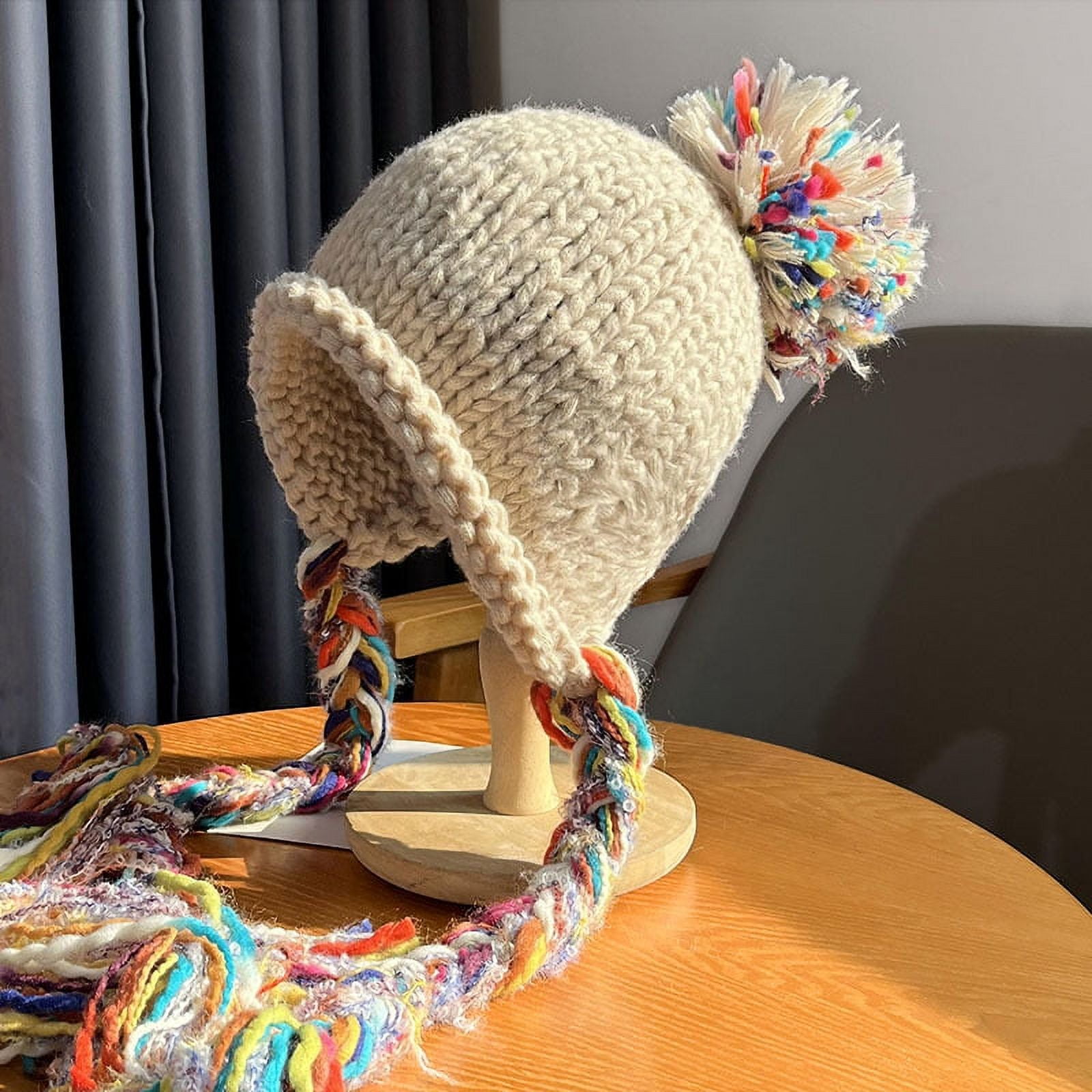 LinYooLi Streaming Wool Hat Girl Autumn And Winter National Style Sweet ...
