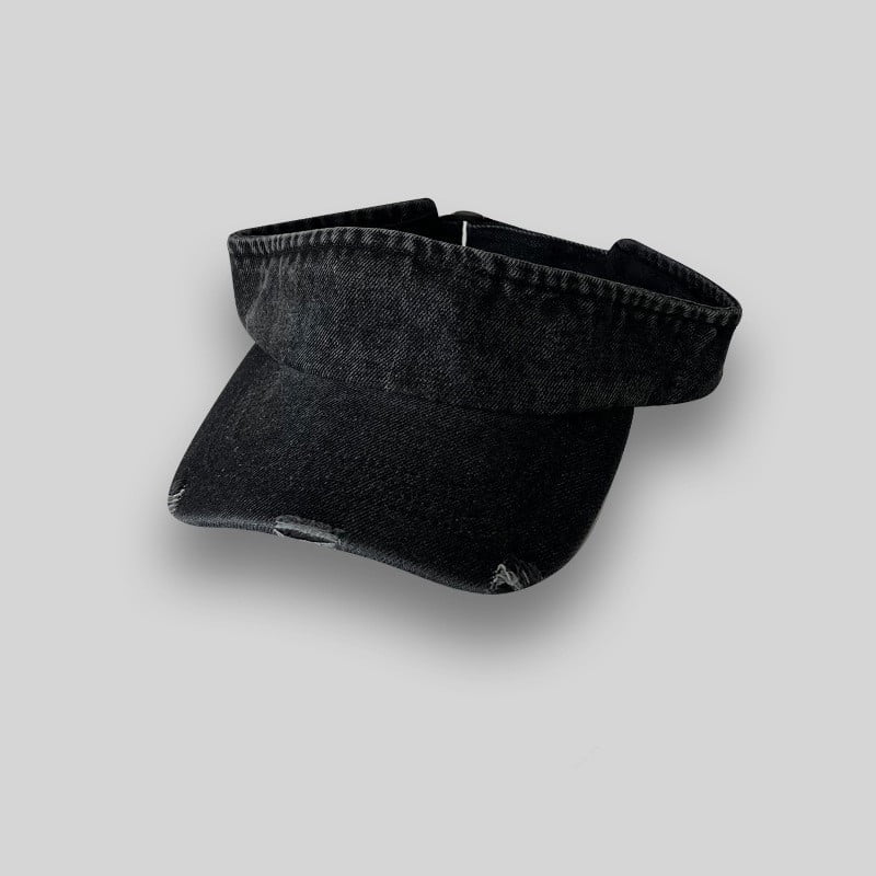 LinYooLi Street Breaking Cave Water Washing Denim Empty Top Hats Female ...