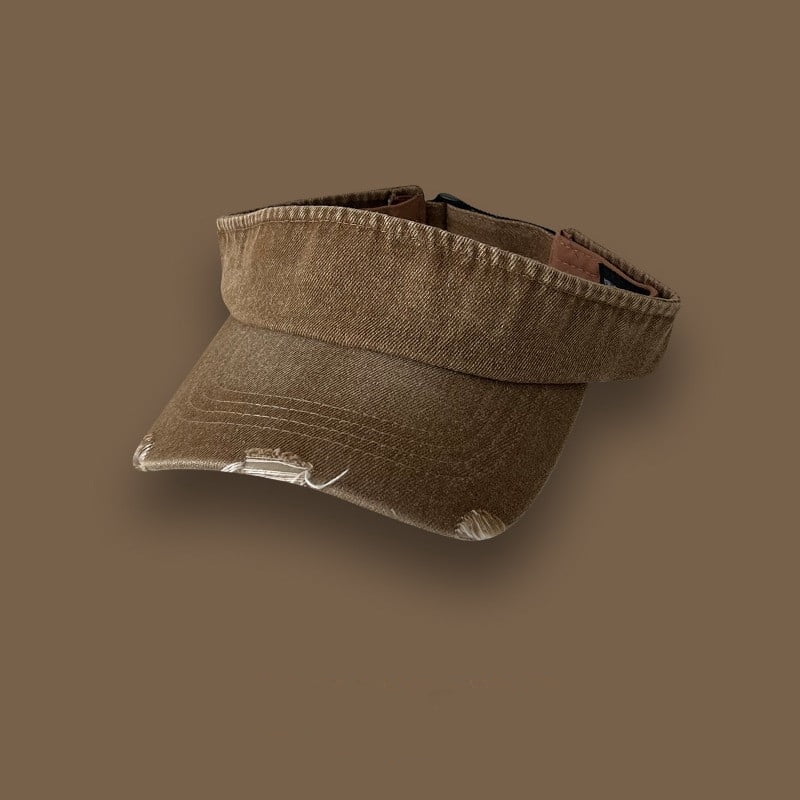 LinYooLi Street Breaking Cave Water Washing Denim Empty Top Hats Female ...