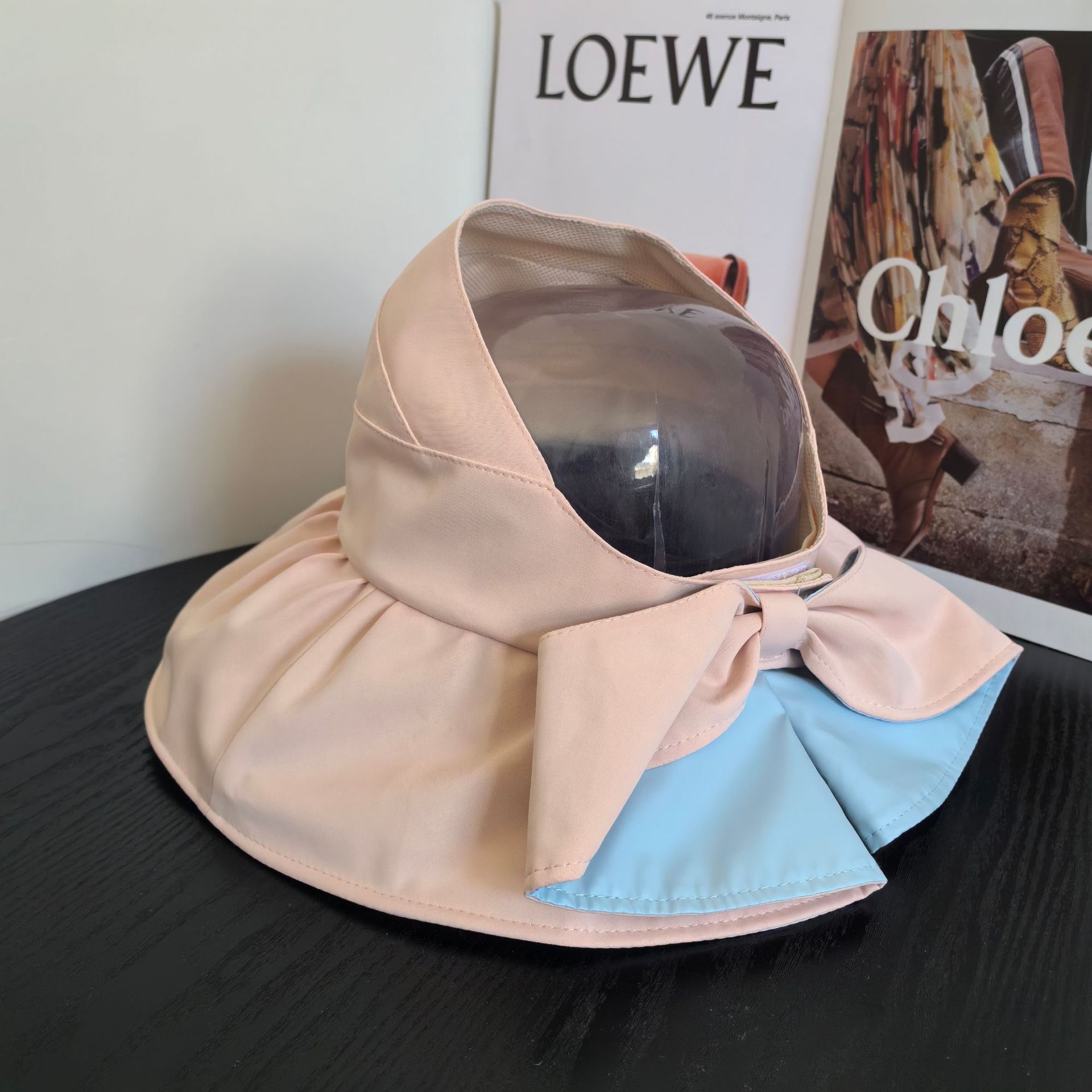 LinYooLi Summer Sun Hat Female New Empty Small Glip Black Bow Big Hat ...
