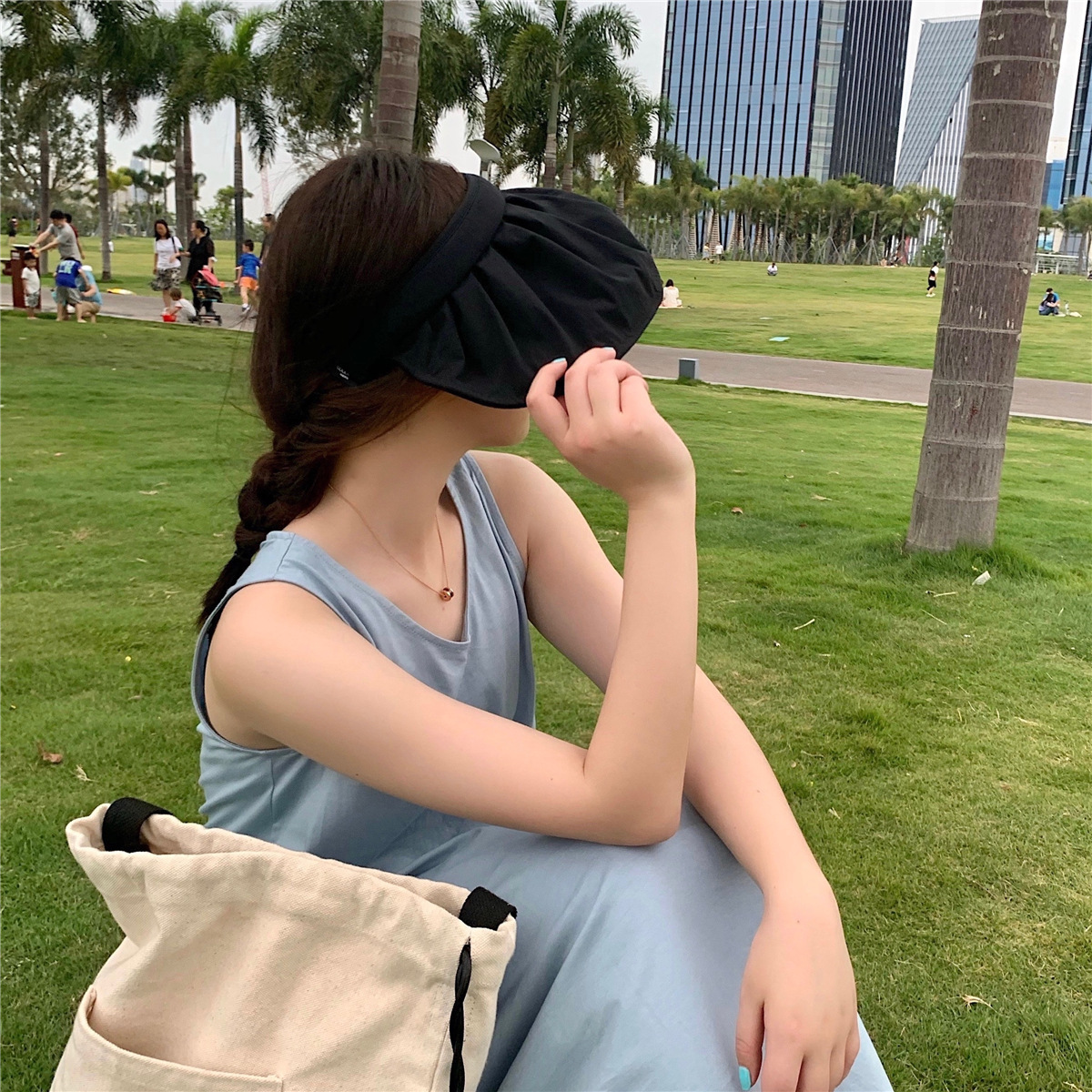 LinYooLi Sunscreen Hat Female Summer Shell Hat Shading Hat UV Anti ...