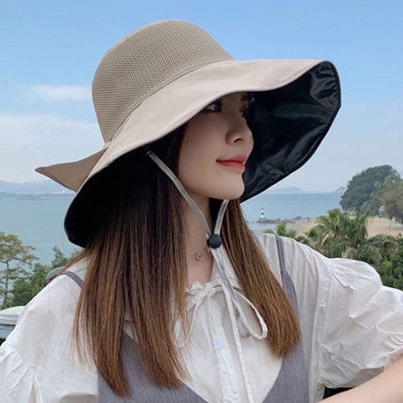 LinYooLi Sunscreen Hats Female Version Of The Big Fisherman Hat, UV ...
